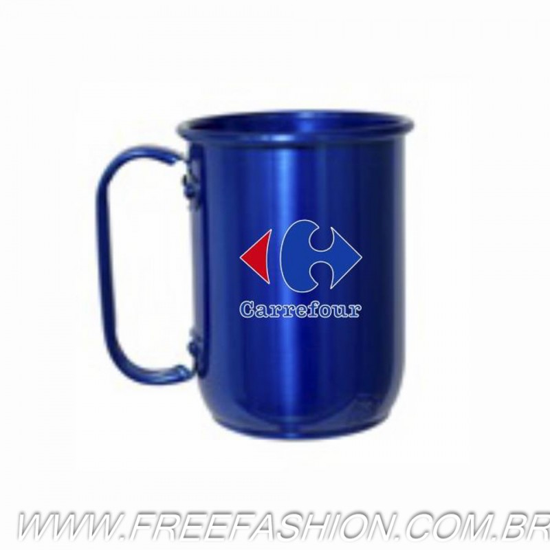 005 CANECA ALUMÍNIO AZUL 350 ML - Free Fashion