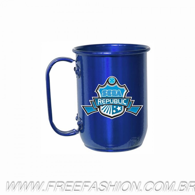 005 CANECA ALUMÍNIO AZUL 350 ML - Free Fashion