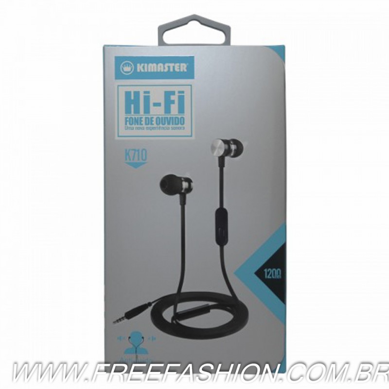 K710 - Fone de ouvido HI-FI KIMASTER - Free Fashion